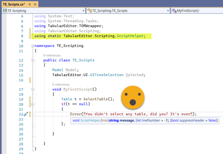 Writing Tabular Editor C# Scripts like a Boss | Esbrina