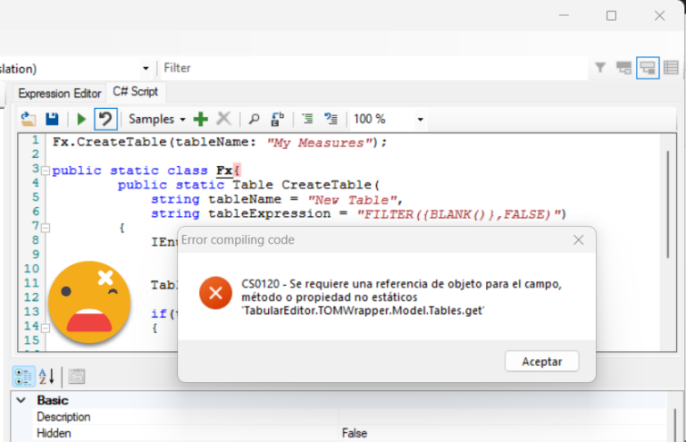 How to write a C# script for Tabular Editor (part 2): In-Script Classes - EsbrinaEsbrina